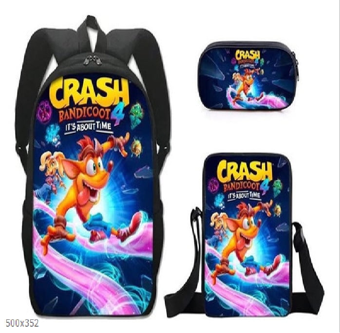 Crash Bandicoot Anime Backpack for Teens Womens Mens Stylish Daypack ...