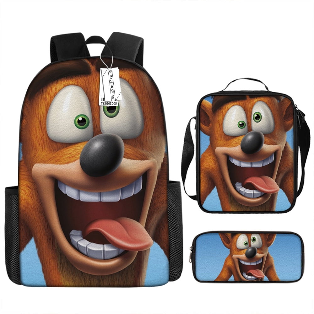 Crash Bandicoot Anime Travel Backpack for Teens/Womens/Mens/ Casual ...