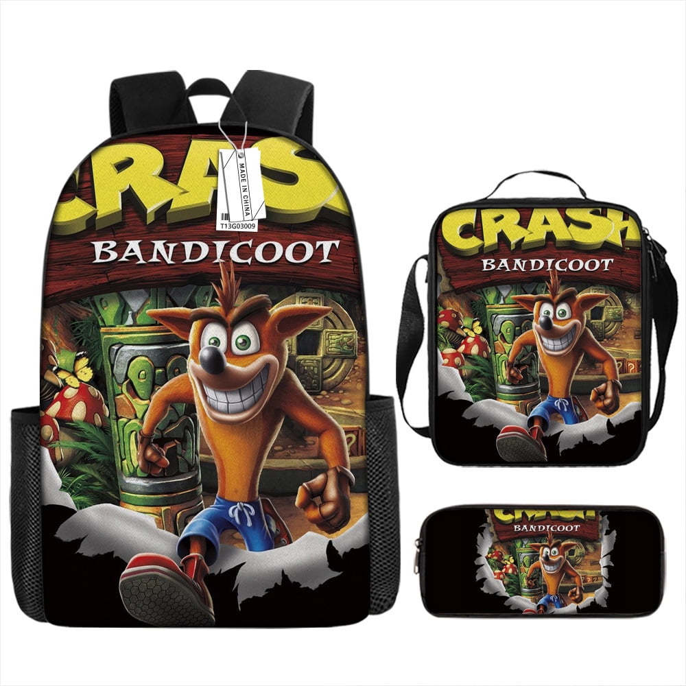 Crash Bandicoot Anime Travel Backpack for Teens/Womens/Mens/ Casual ...