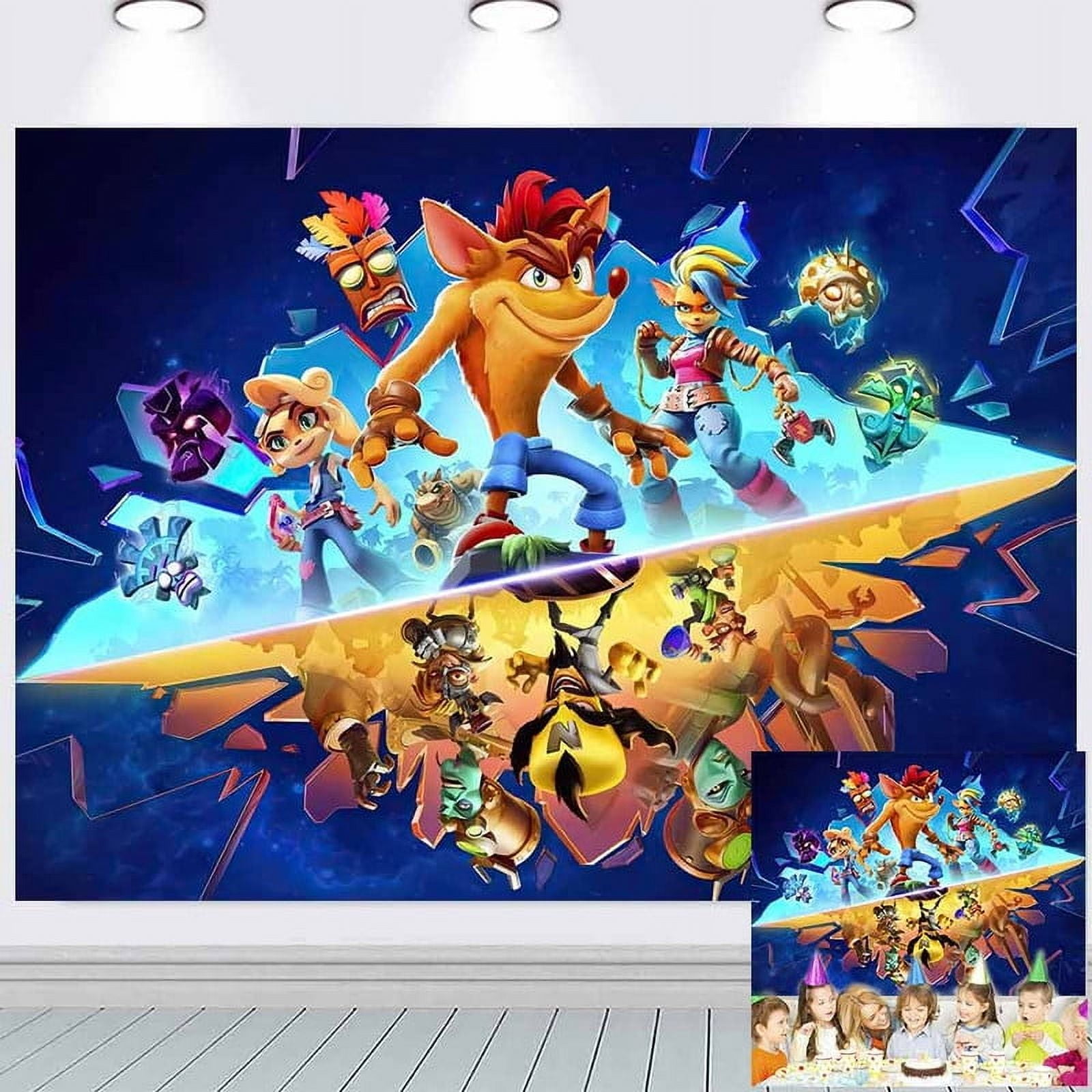 Crash Bandicoot Backdrop Banner Party Supplies Poster Movie Theme ...