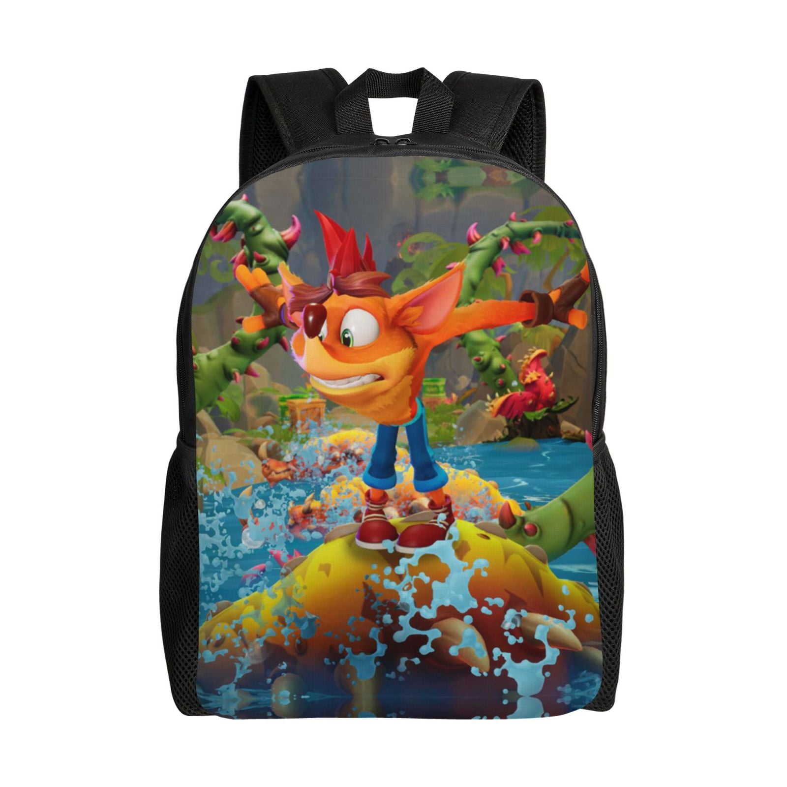 Crash Bandicoot Cartoon Backpack Daypack for Hiking Anime Bag Notebook ...