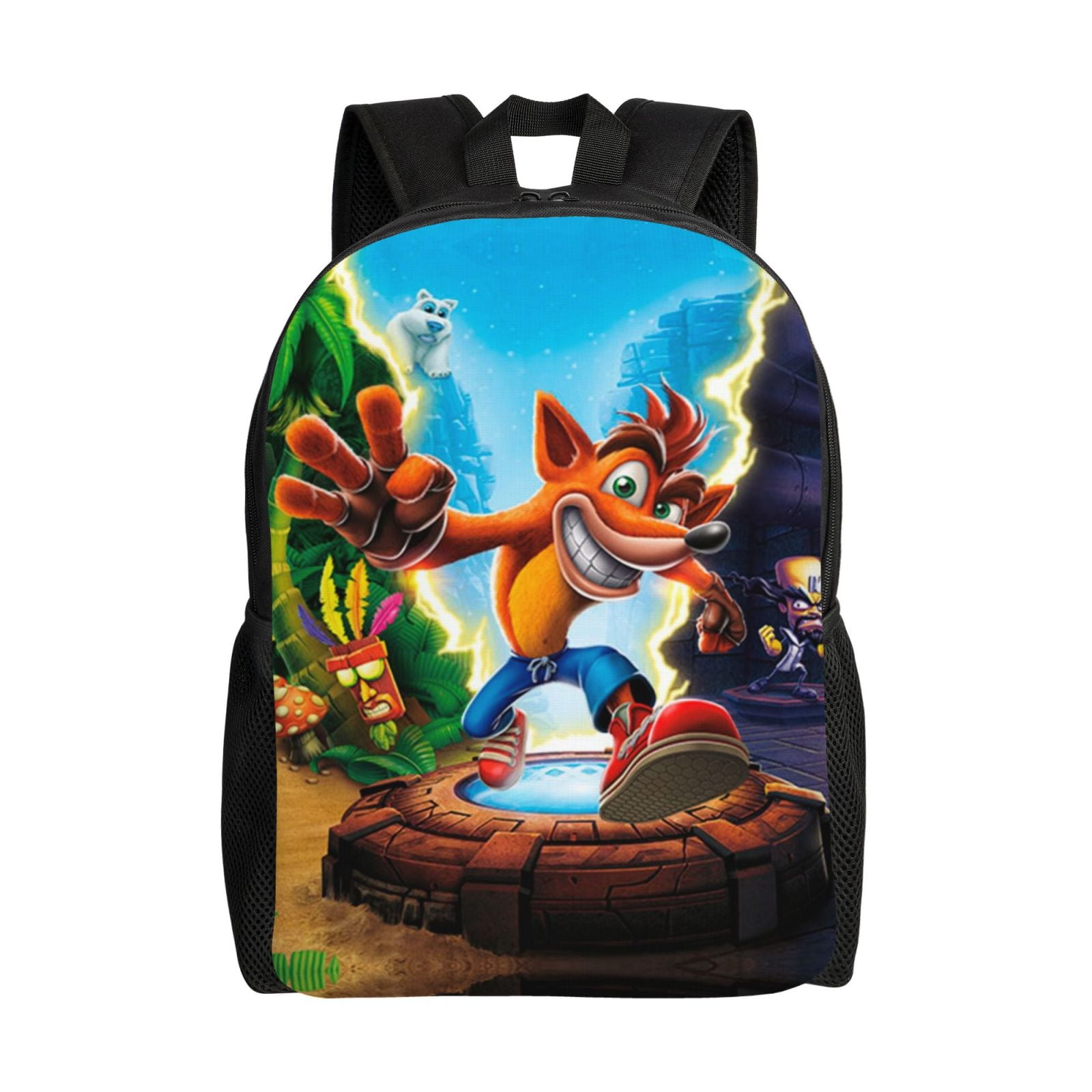 Crash Bandicoot Cartoon Backpack Daypack for Travel Anime Bag Notebook ...