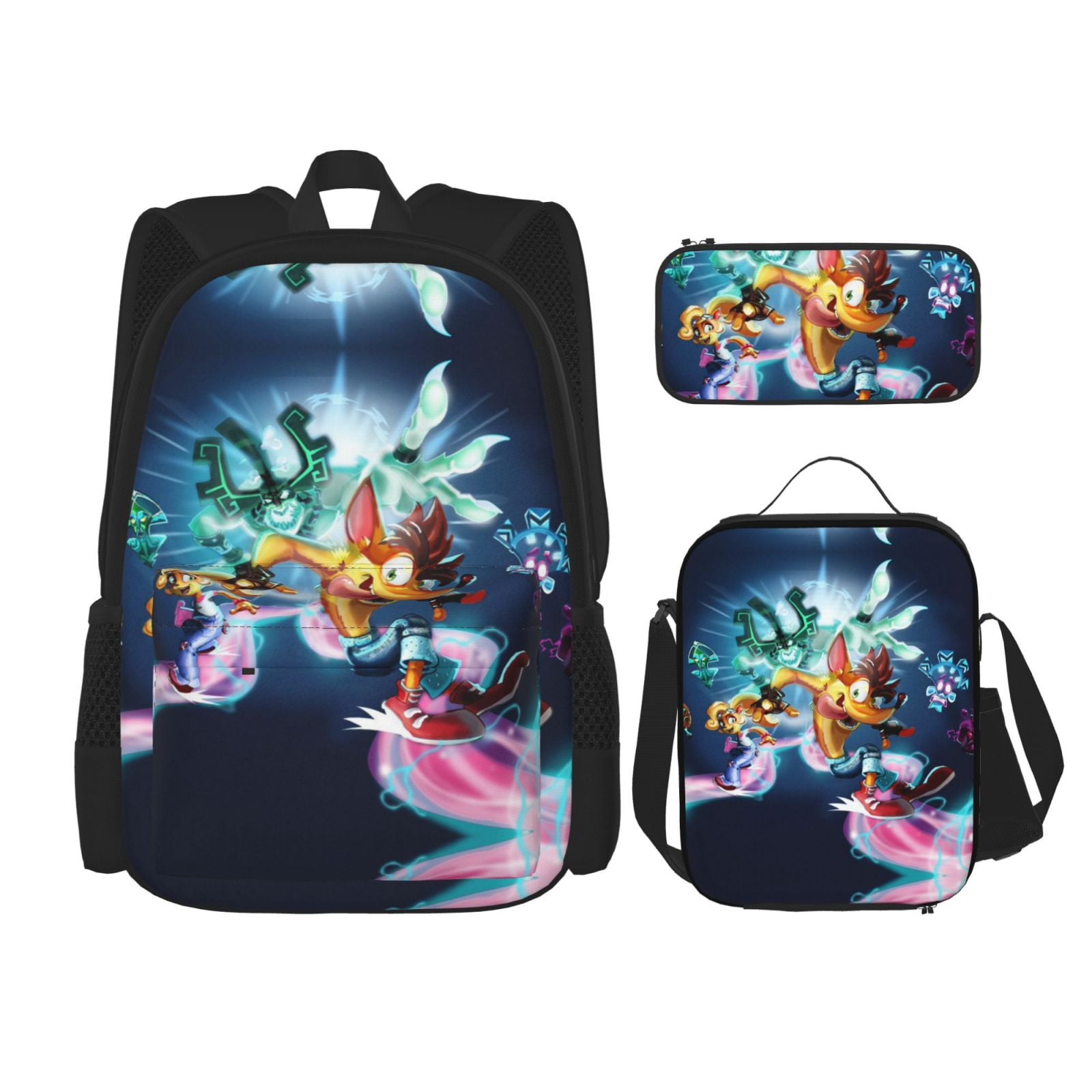 Crash Bandicoot Cartoon Backpack Daypack for Work Anime Bag Notebook ...
