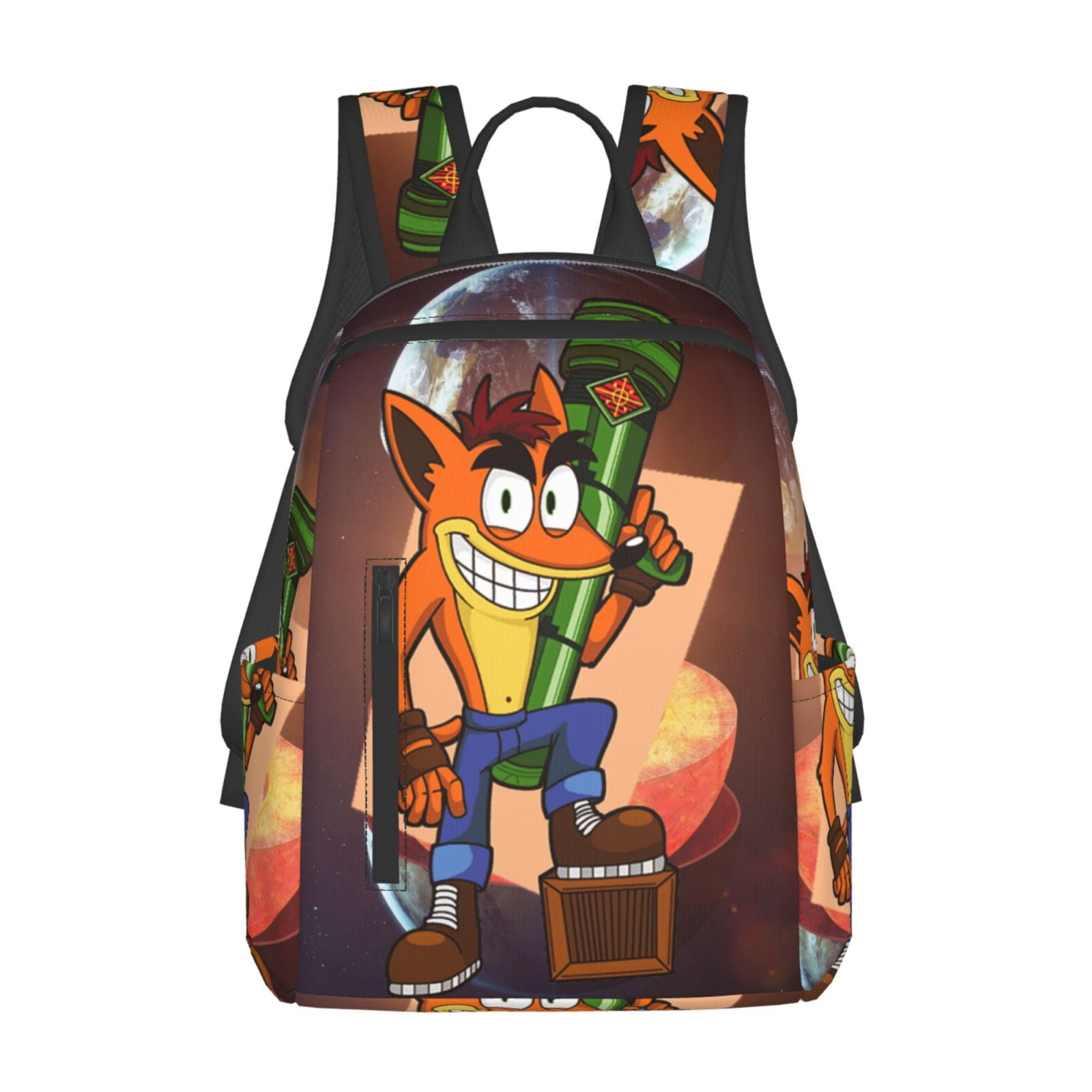 Crash Bandicoot Cartoon Backpack Daypack for Work Anime Bag Notebook ...