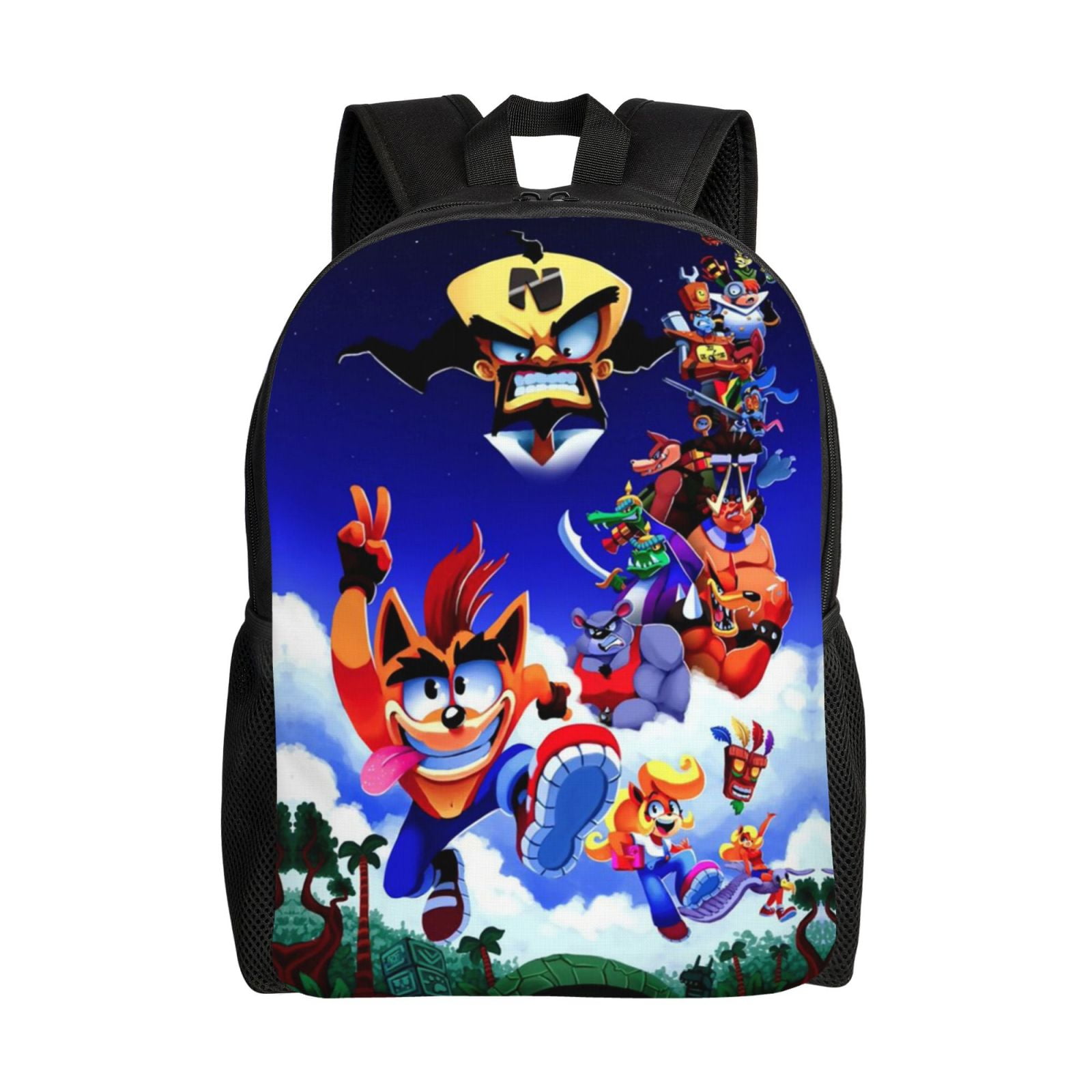 Crash Bandicoot Cute Backpack Daypack for Hiking Anime Bag Notebook Bag ...