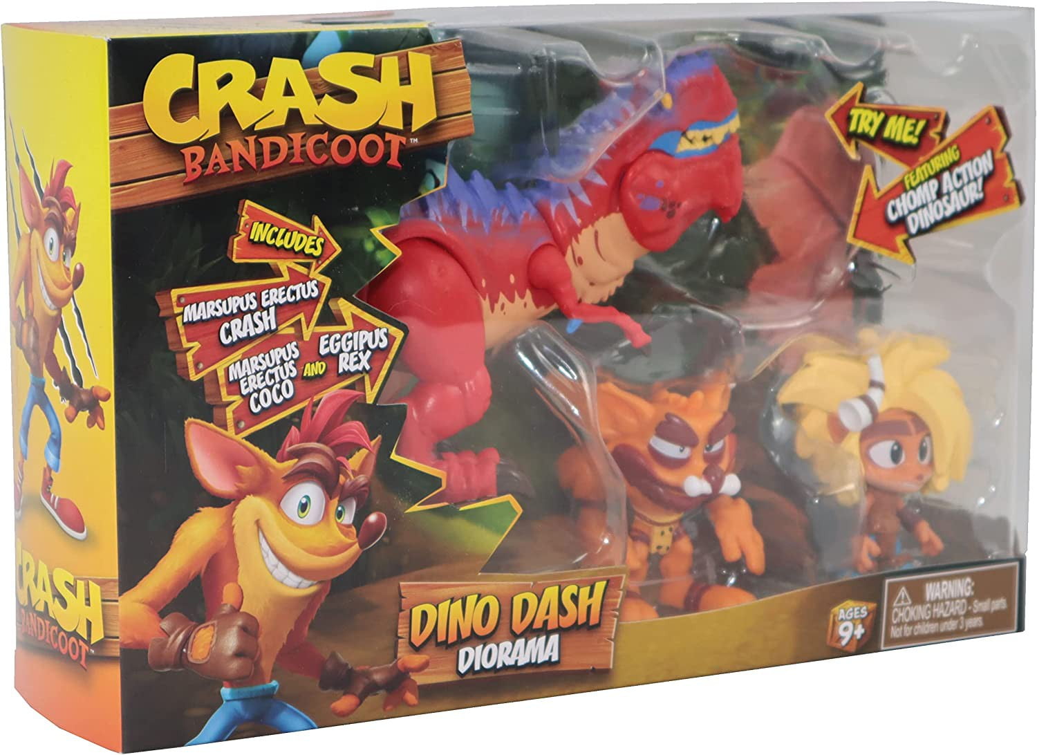 Crash Bandicoot Dino Dash Diorama Action Figure 3-Pack - Walmart.com