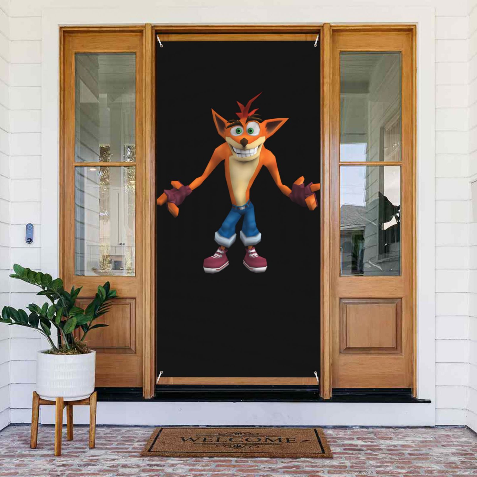 Crash Bandicoot Door Decoration Banner,Decorations Outdoor Front Porch ...