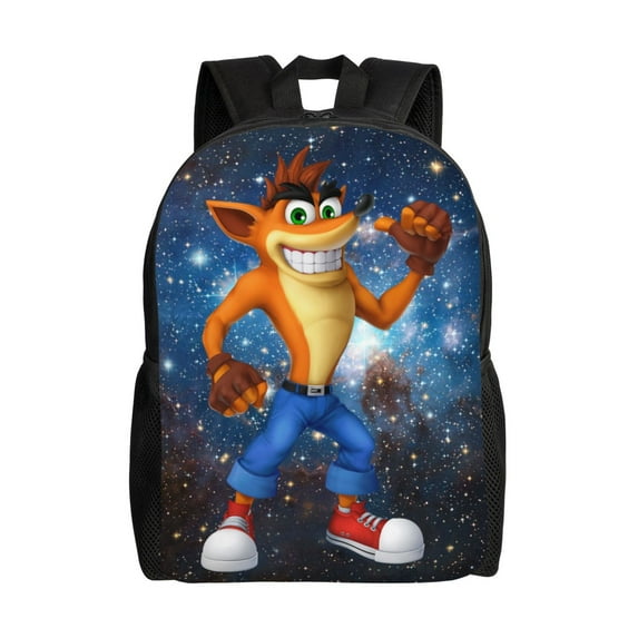 Crash Bandicoot Fashion Backpack Daypack for Travel Anime Bag Notebook ...