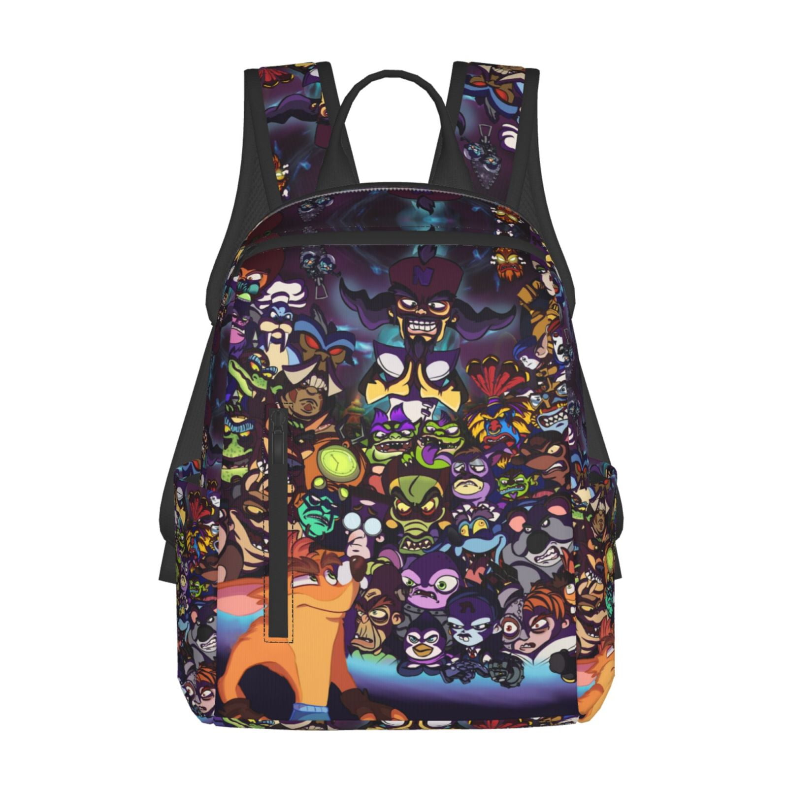 Crash Bandicoot Funny Backpack Daypack for Hiking Anime Bag Notebook ...