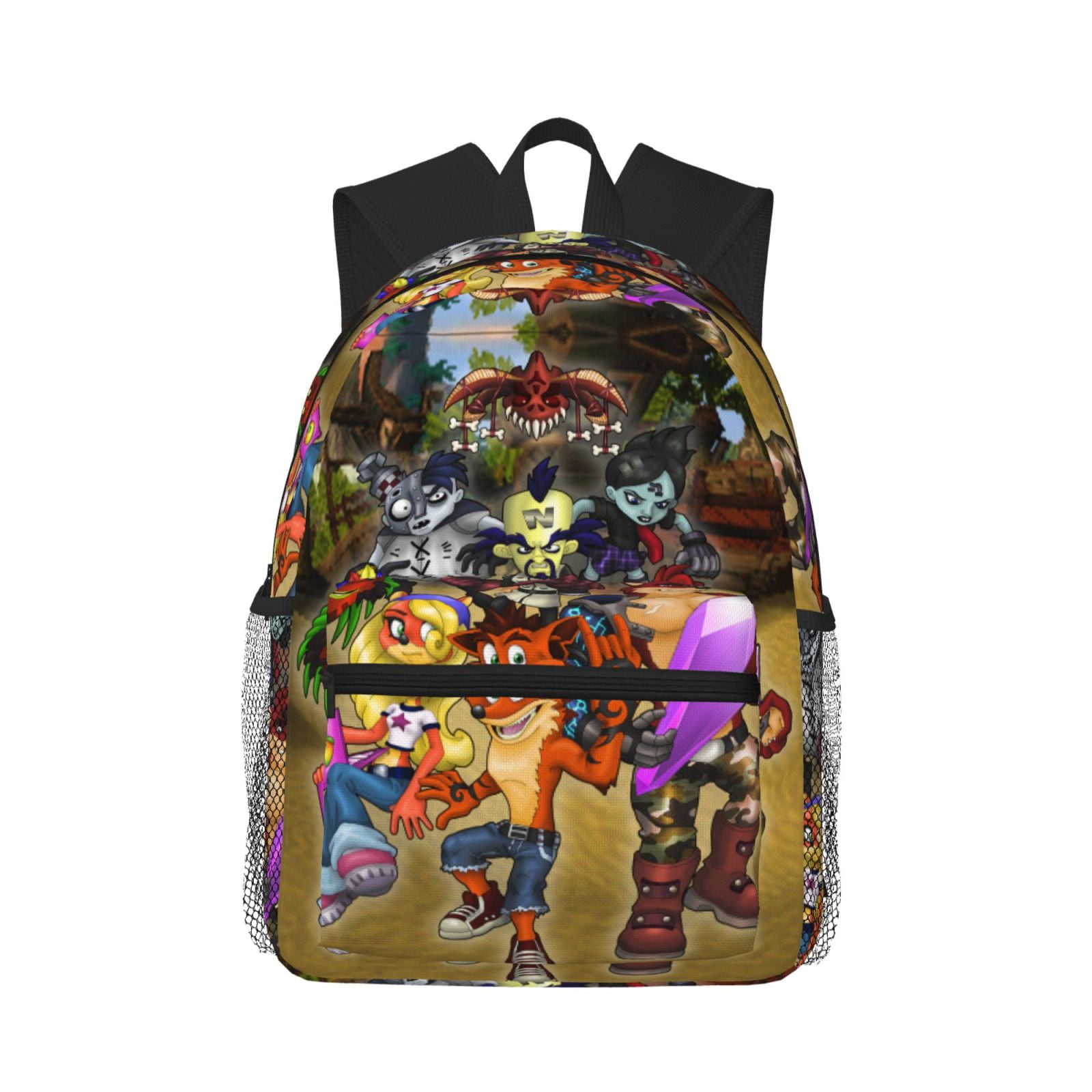 Crash Bandicoot Funny Backpack Daypack for Travel Anime Bag Notebook ...