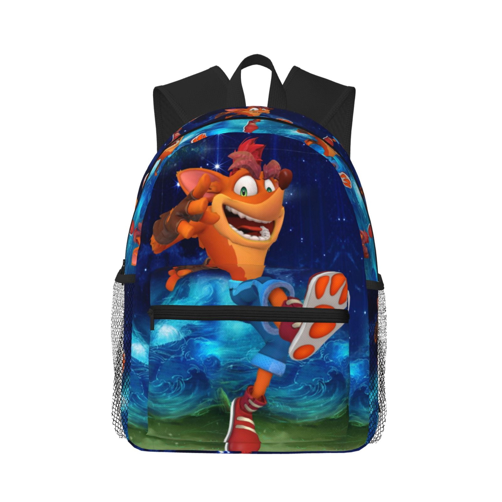 Crash Bandicoot Funny Backpack Daypack for Work Anime Bag Notebook Bag ...