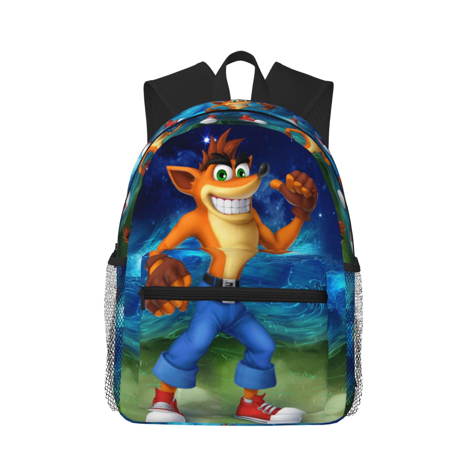 Crash Bandicoot Funny Backpack Daypack for Work Anime Bag Notebook Bag ...