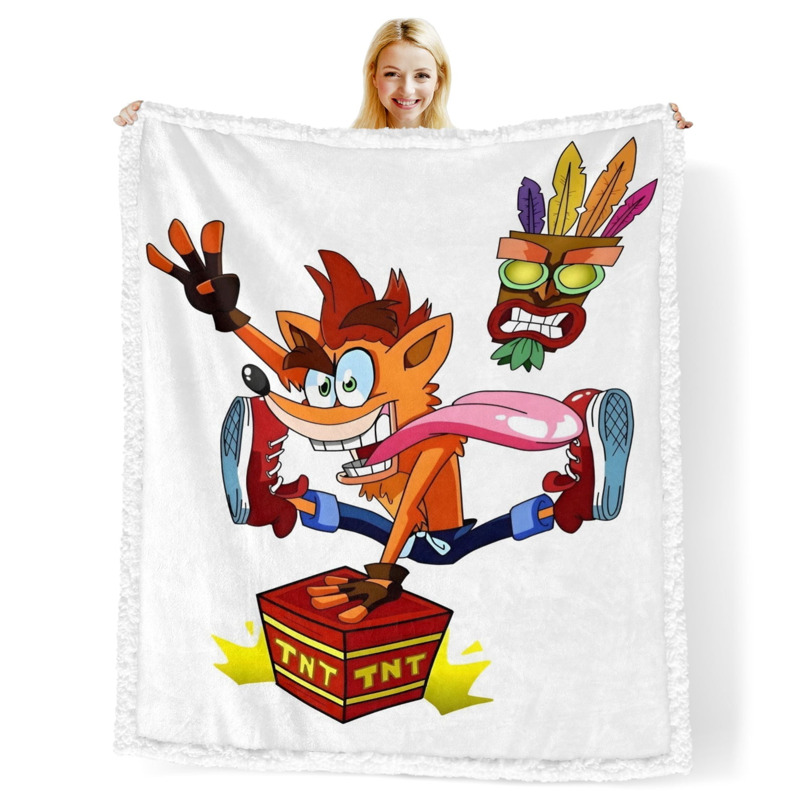 Crash Bandicoot High Definition Pattern 50 * 60 inch Flange Velvet ...
