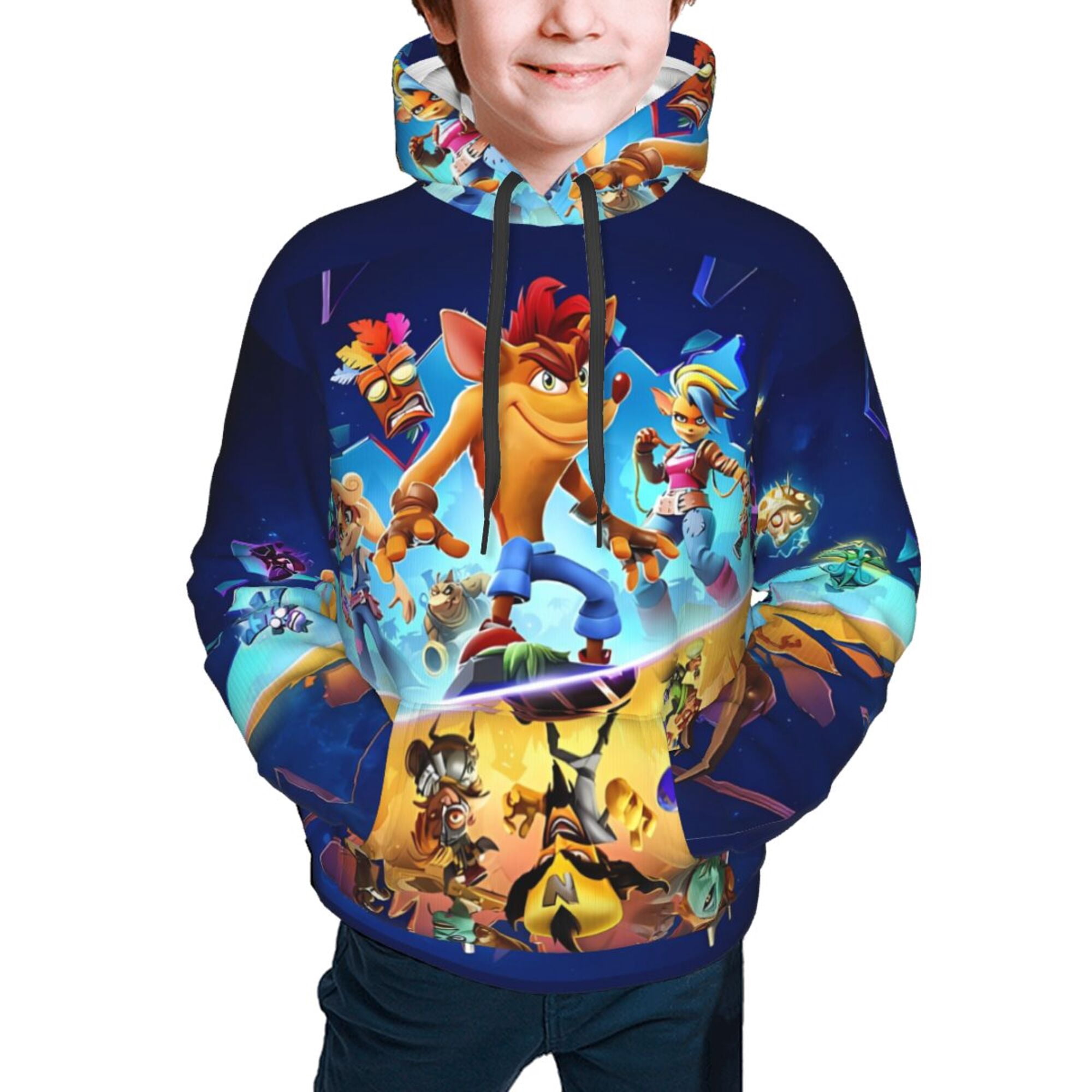 Crash Bandicoot Kids' Hoodie 3d Print Sweatshirt Soft Pullover Hooded ...