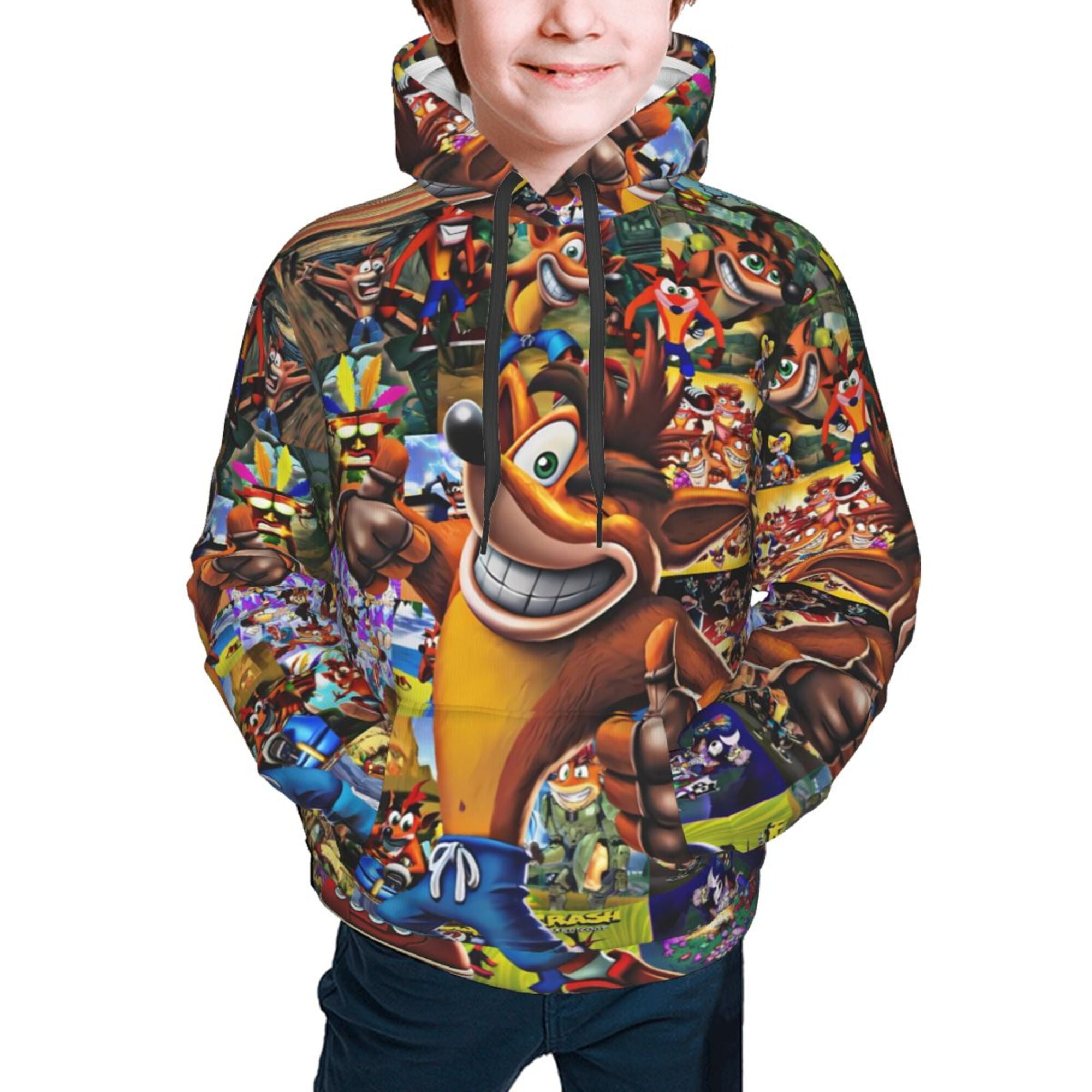 Crash Bandicoot Kids' Hoodie 3d Print Sweatshirt Soft Pullover Hooded ...