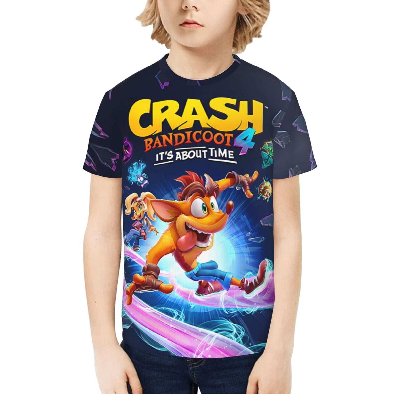 Crash Bandicoot Kids T-Shirt 3d Printed Graphic T-Shirts Boys And Girls ...