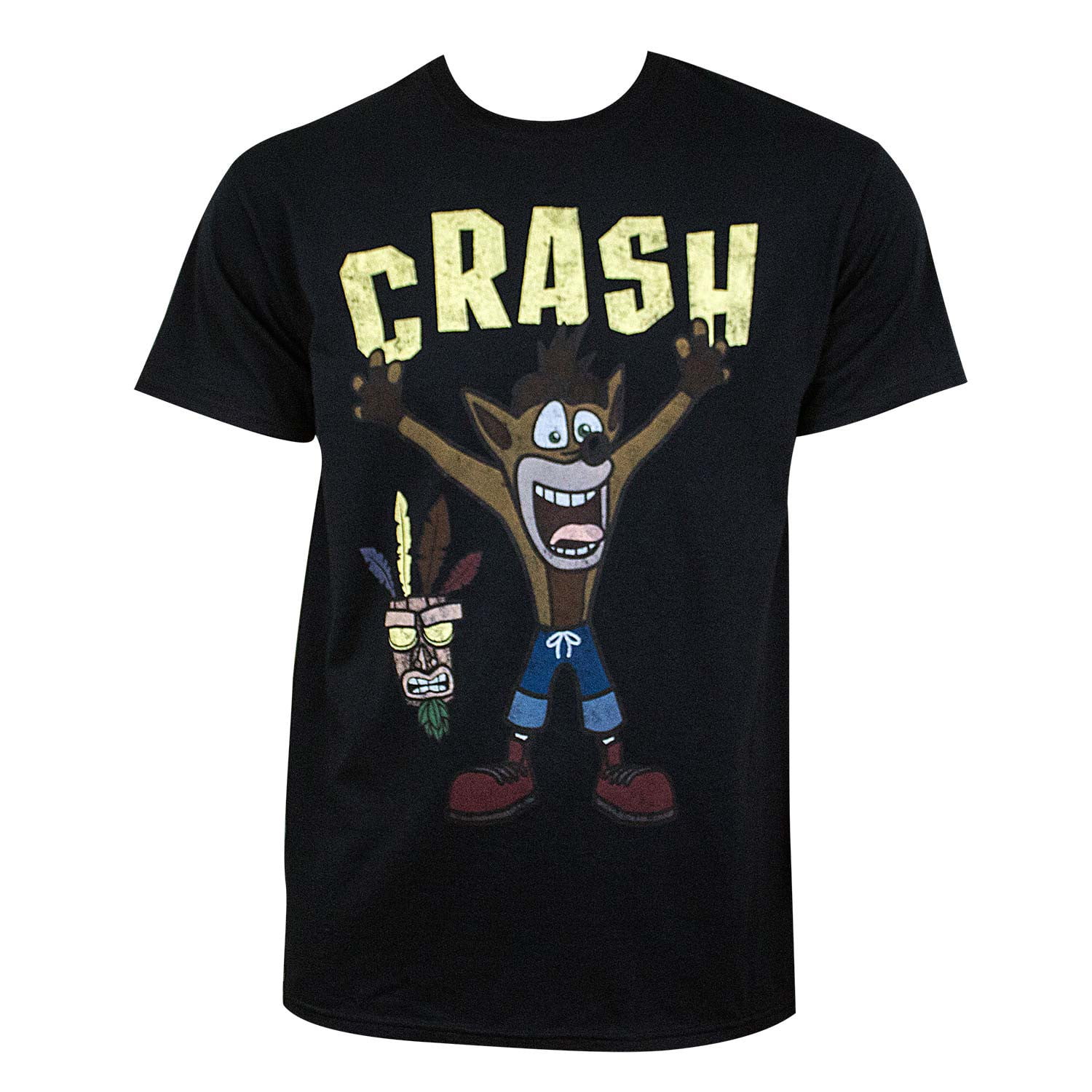 Crash Bandicoot Mens Black Crash T-Shirt-XLarge - Walmart.com