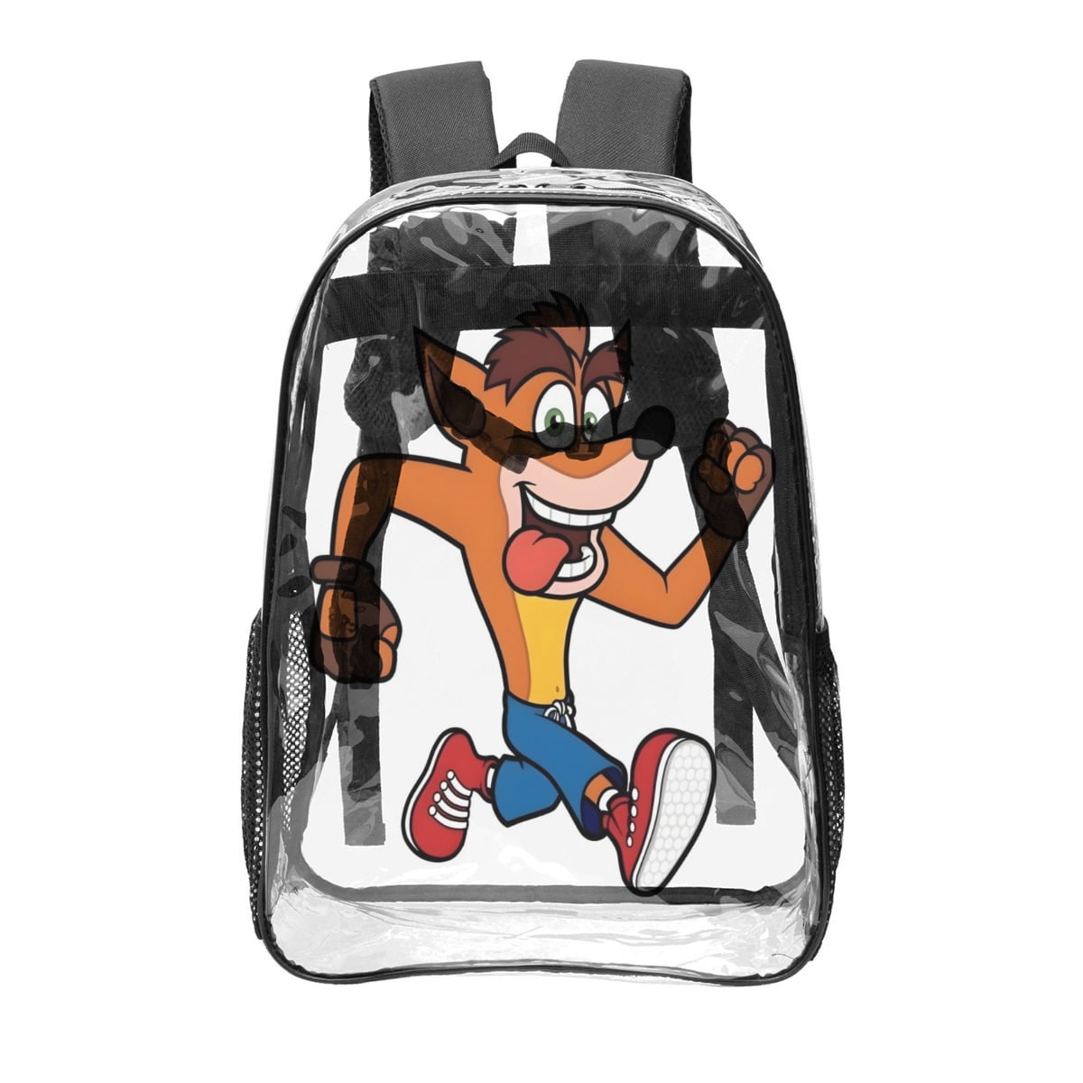 Crash Bandicoot Pattern Transparent Backpack Lightweight And ...