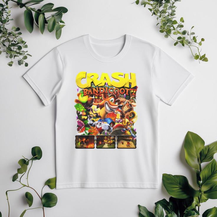 Crash Bandicoot Retro Gaming Icon 90s Video Game Fan Style Art Unisex ...