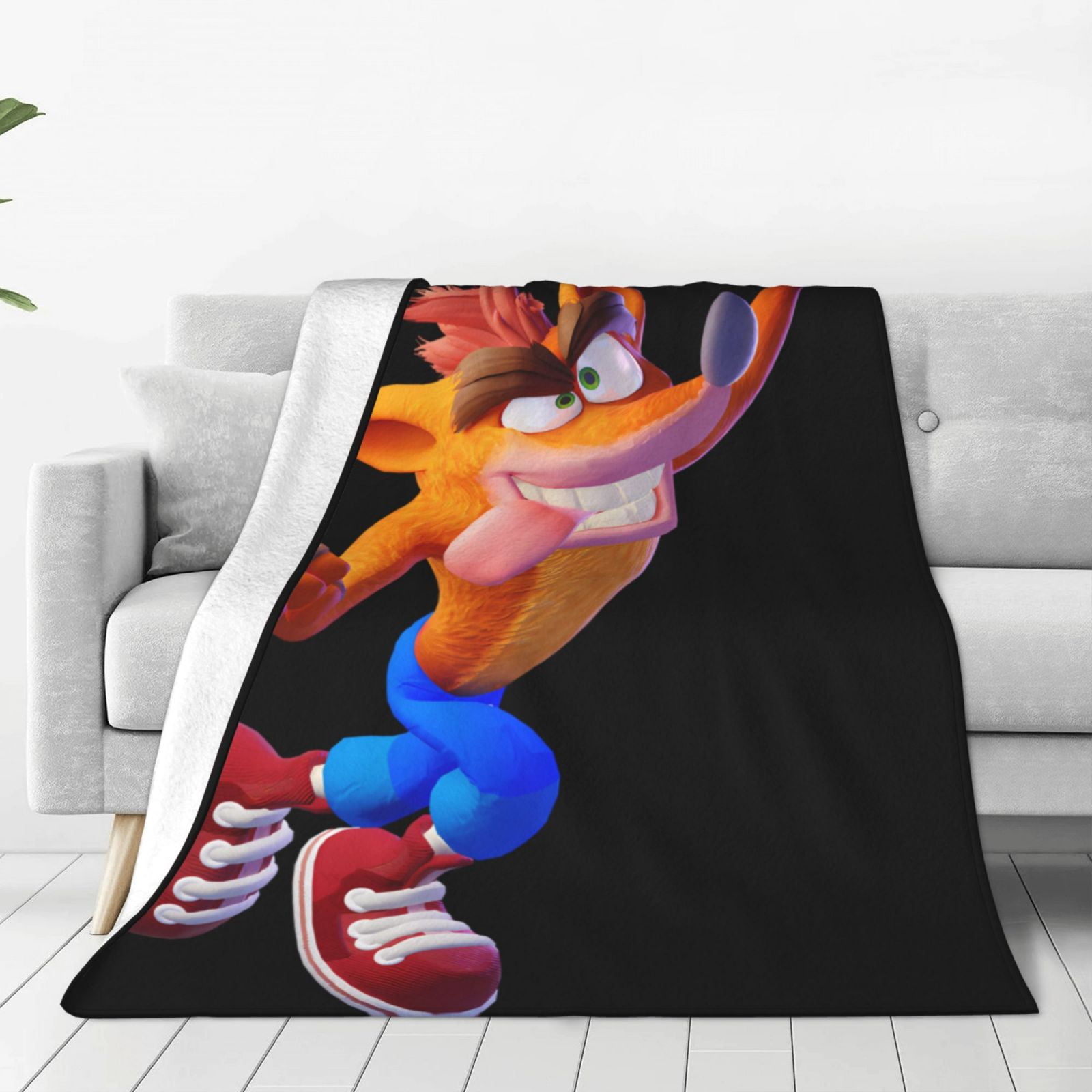 Crash Bandicoot Blanket Plush Throw Fuzzy Lightweight Super Soft ...