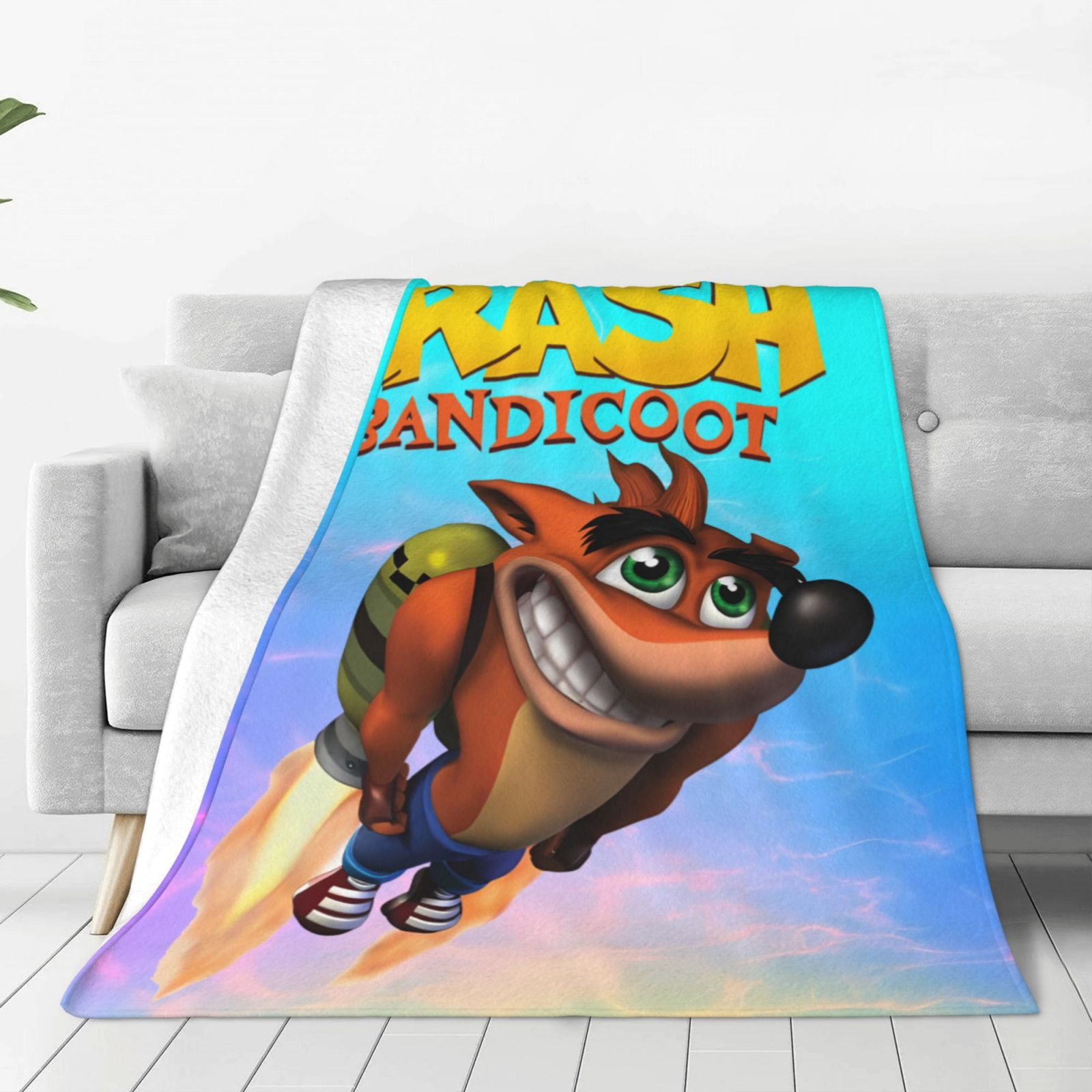 Crash Bandicoot Throw Blanket Couch Bed Sofa Soft Lightweight Warm Cozy ...