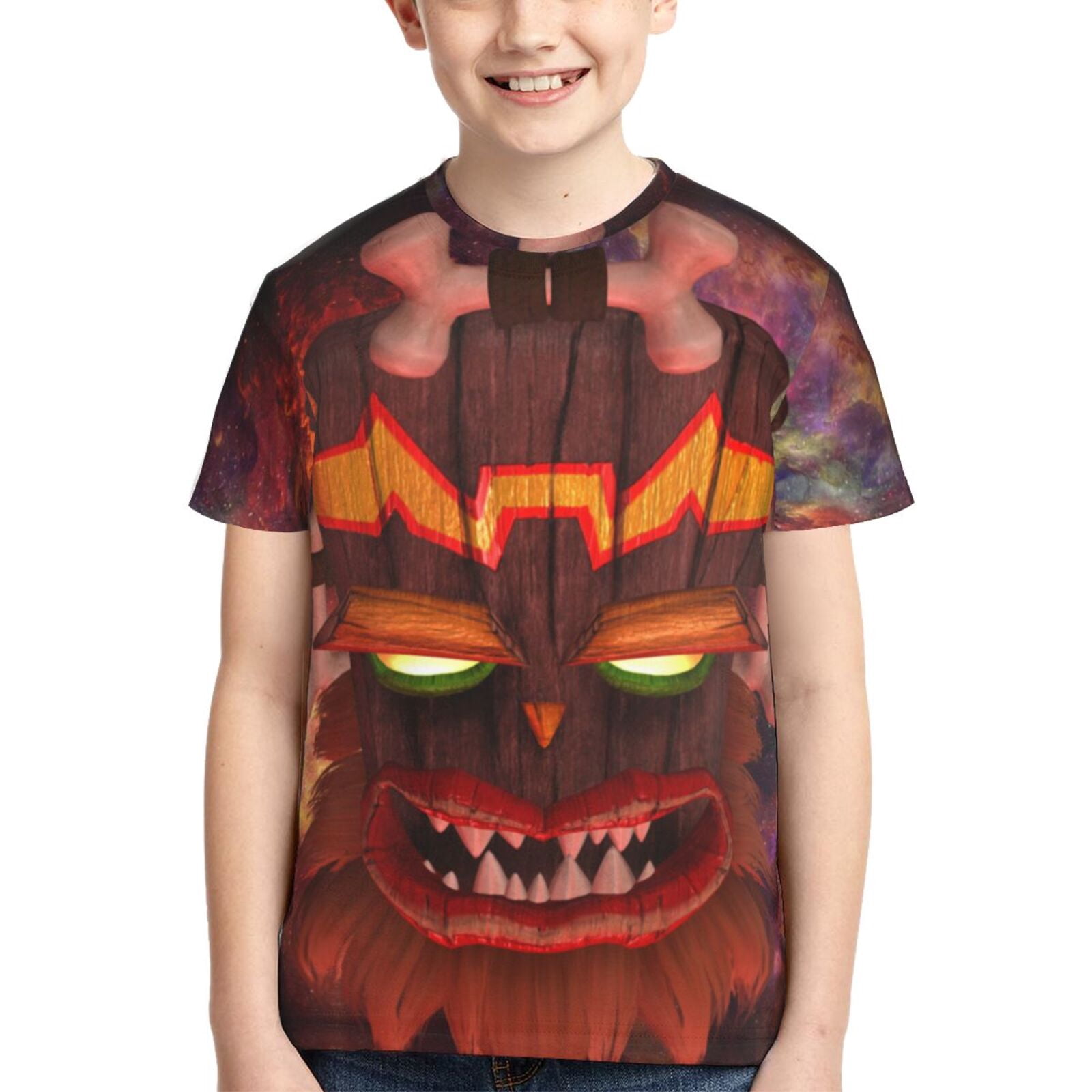 Crash Bandicoot Unisex Boy's Girl's Anime Short Sleeve T-Shirts Fashion ...