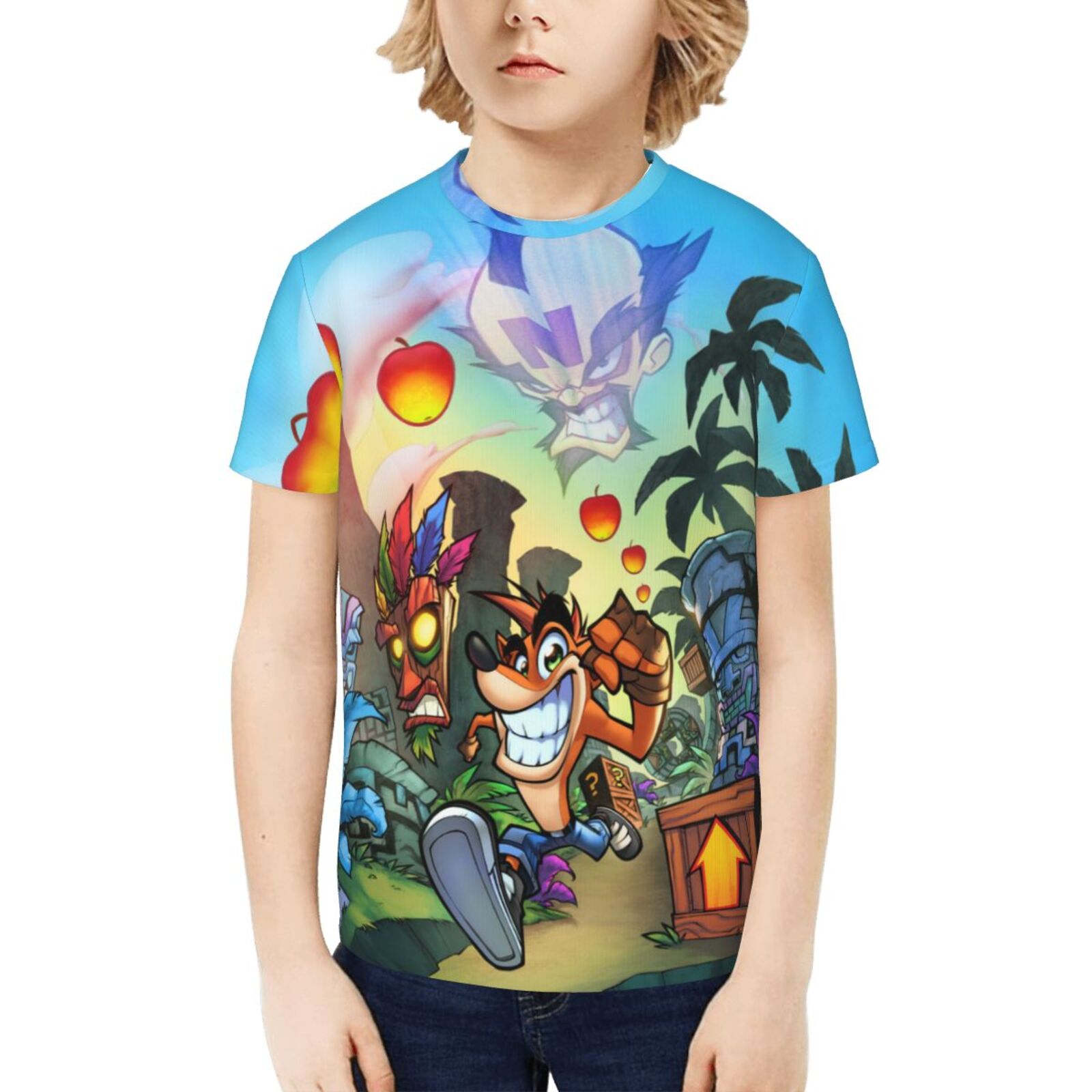Crash Bandicoot Unisex Youth Short Sleeve T-Shirts Fashion Sports ...