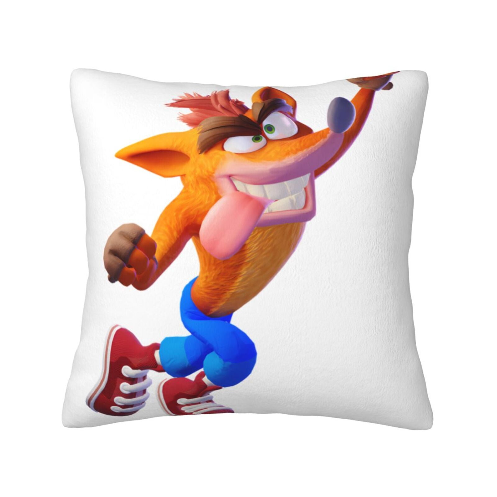 Crash Bandicoot Velvet Pillow Covers Decorative Square Pillowcase Soft ...