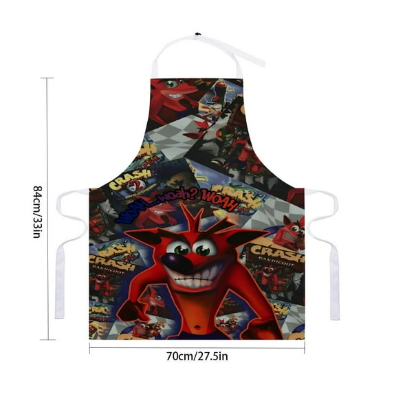 Crash Bandicoot apron with pockets, waterproof for adults, kitchen ...