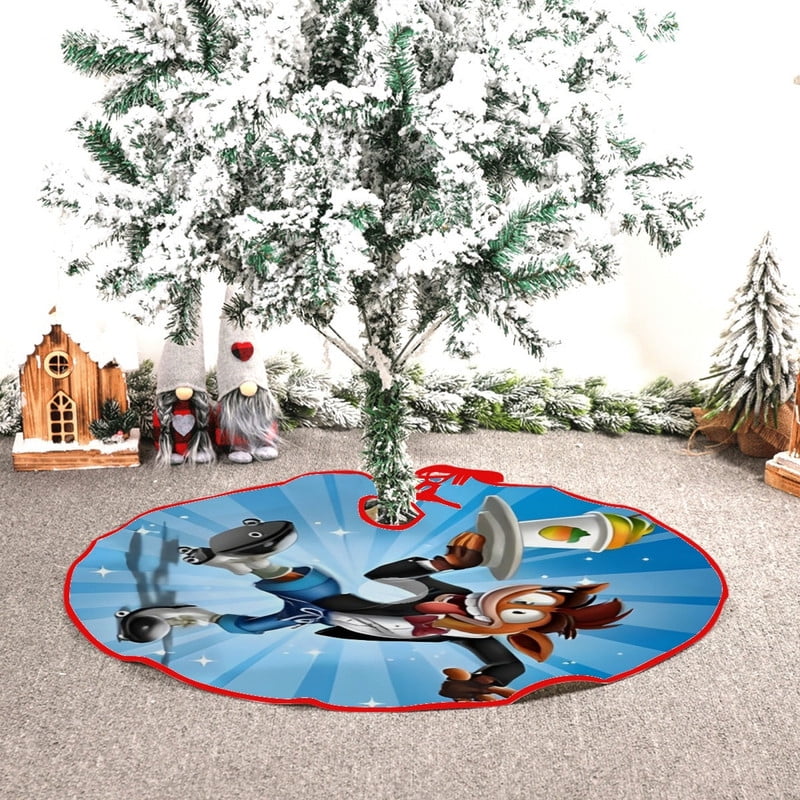 Crash Bandicoot themed Christmas Tree Skirt 48inch premium collectible ...