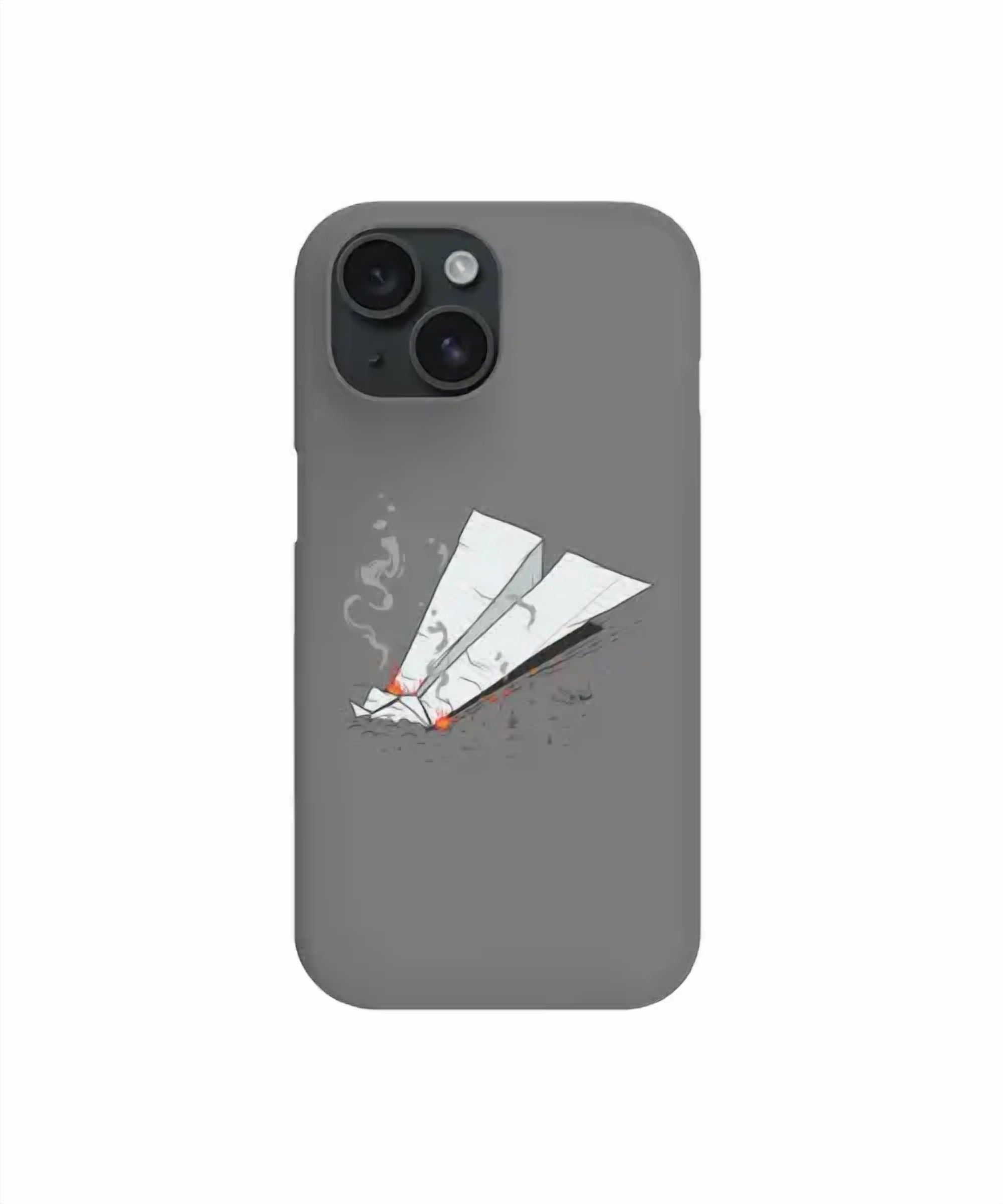 Crash Funny Car Accident Simple Art Phone Case for iPhone 16 15 14 13 ...