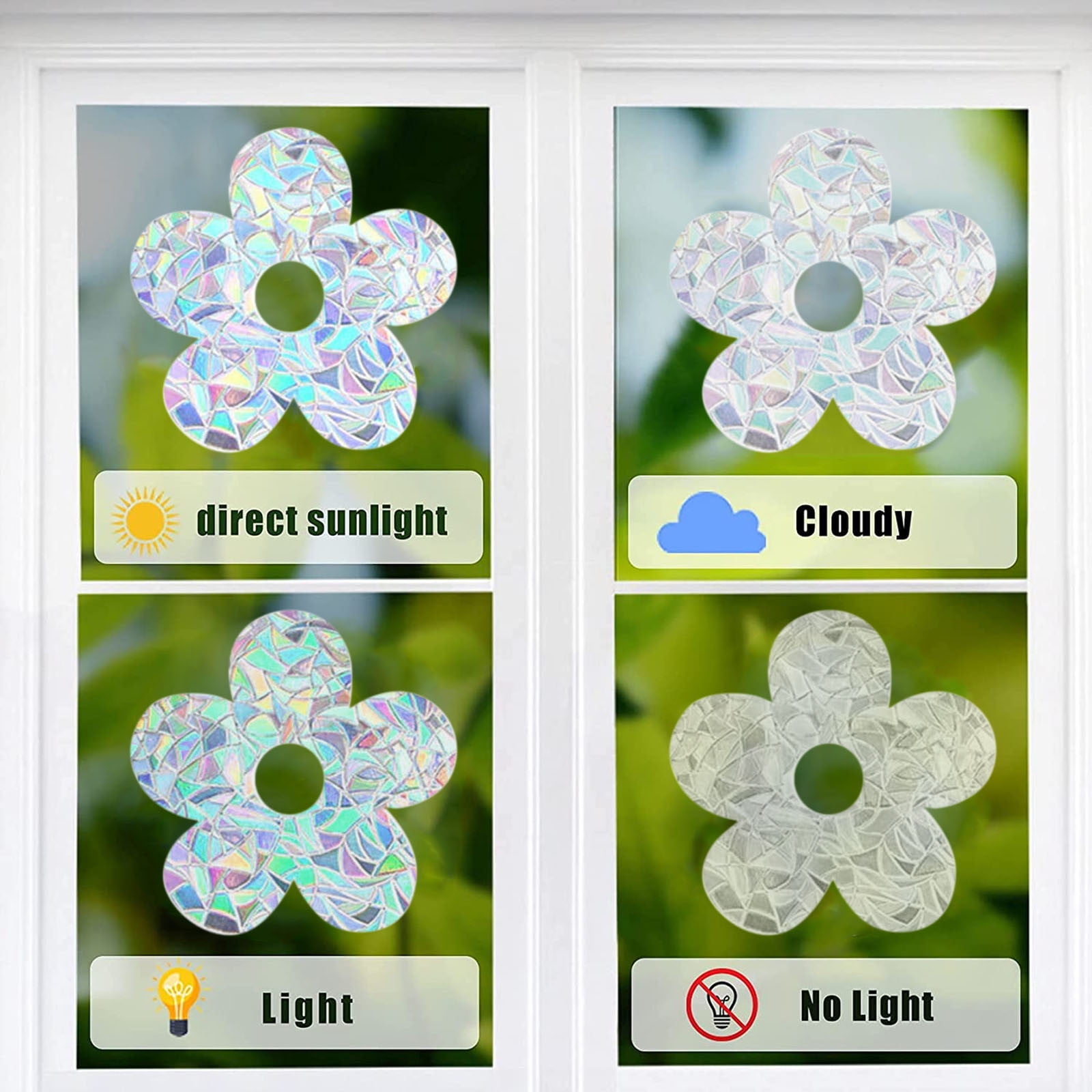 Crash Window Stickers To Prot Ect Birds From Window Bumps Non-Adhesive ...