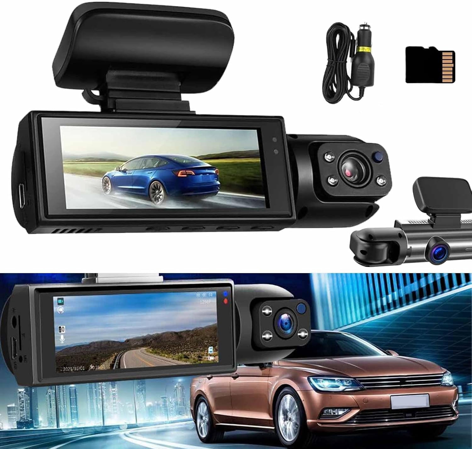 Crashcam - 1080p Hd Front & Rear Dashcam, Dash Cam, Autopulsex Dash Cam ...