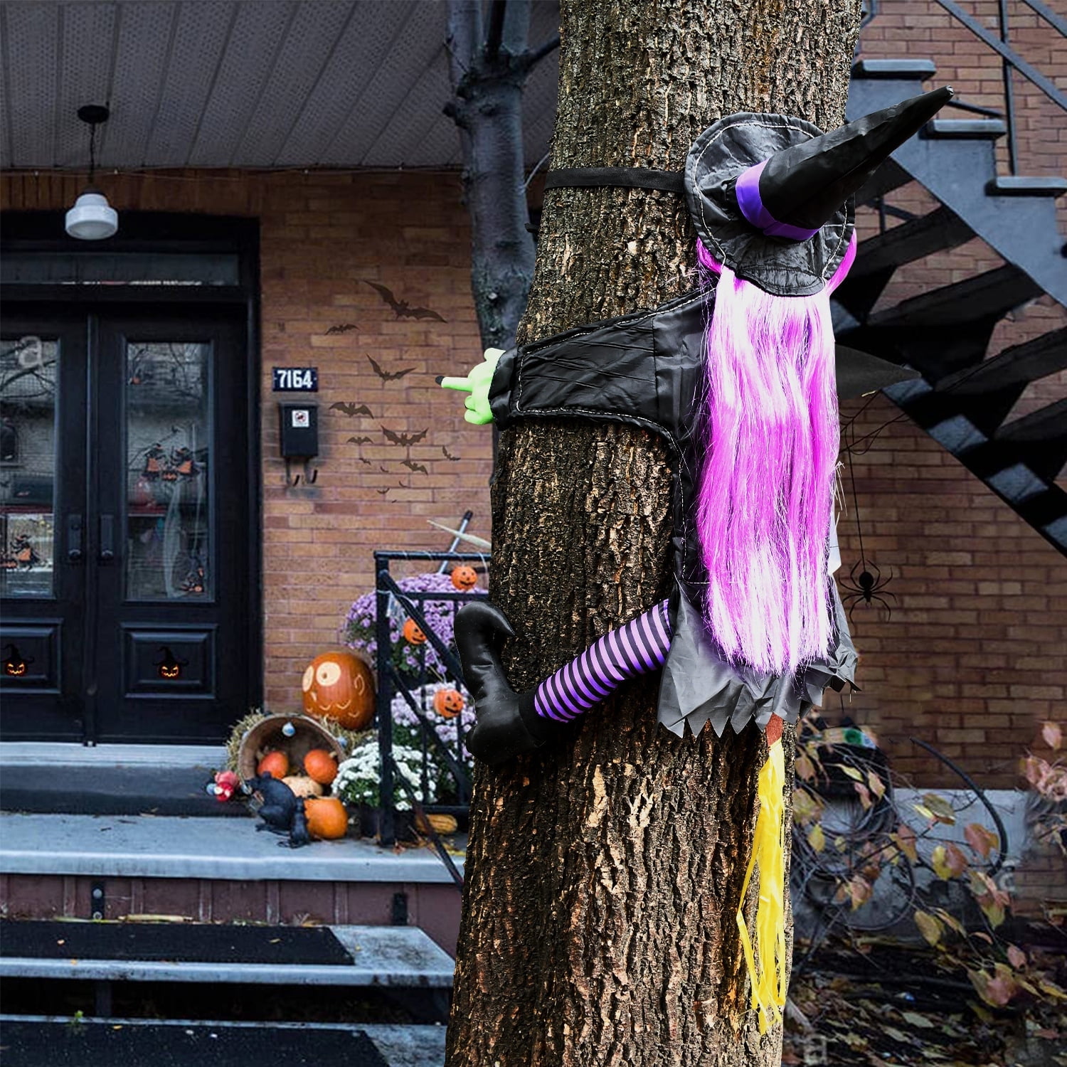 Crashing Witch Decor, Halloween Decorations Clearance Outdoor Witch ...