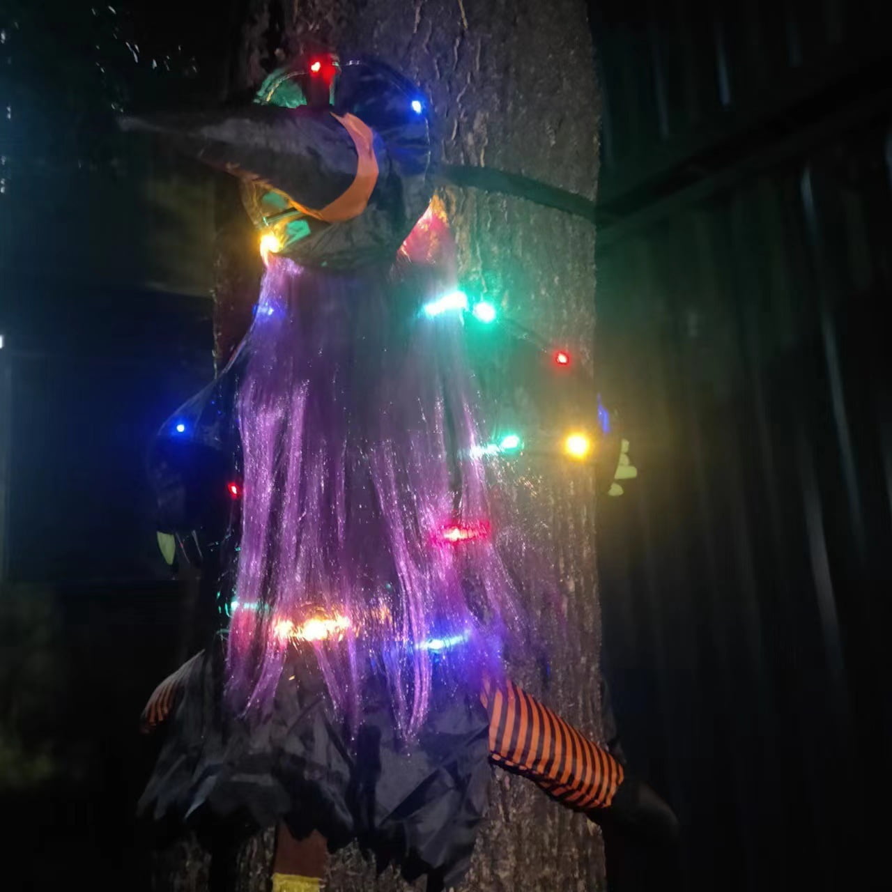 Crashing Witch Decor, Halloween Witch Props, Hanging into Tree/Porch ...