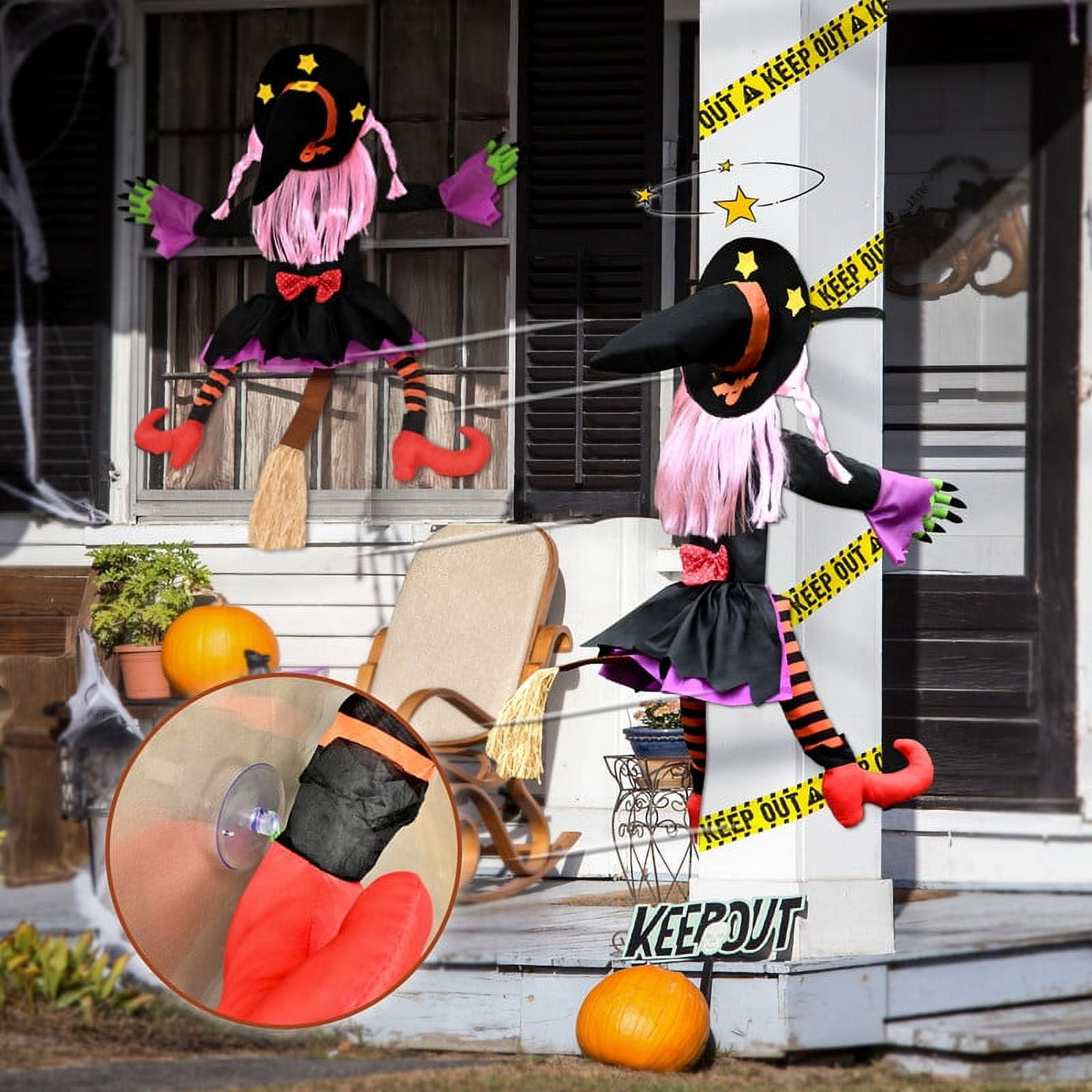 Crashing Witch Halloween Decorations 40" - Walmart.com