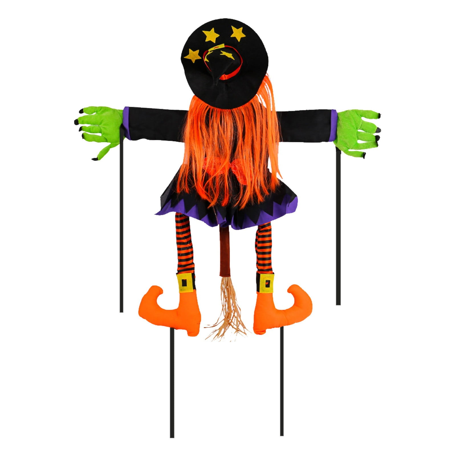 Crashing Witch Halloween Outdoor Decorations – Flying Crashed Witch ...