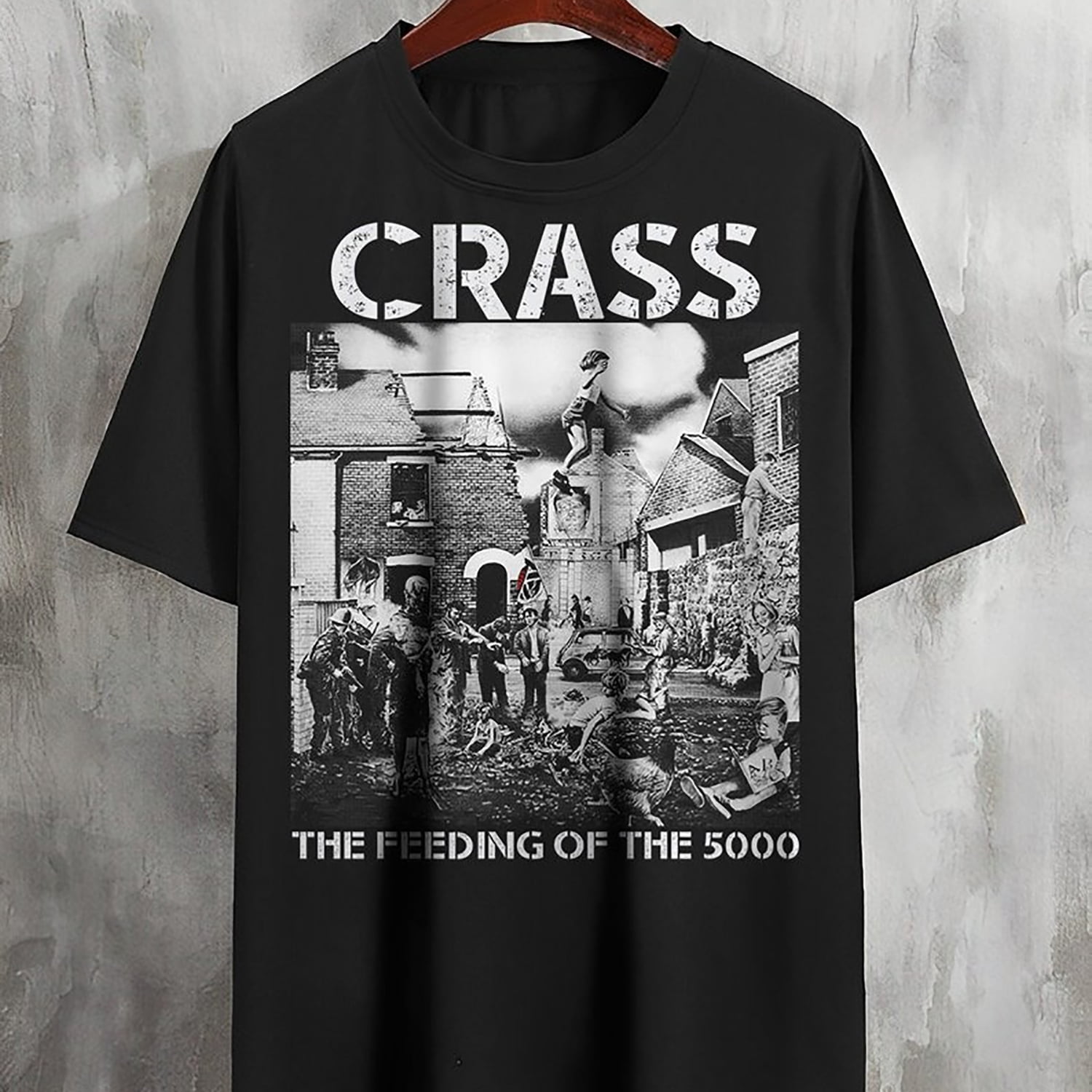 Crass Punk Band Graphic T Shirt The Feeding Of The 5000 British Punk Rock Band Unisex Shirt