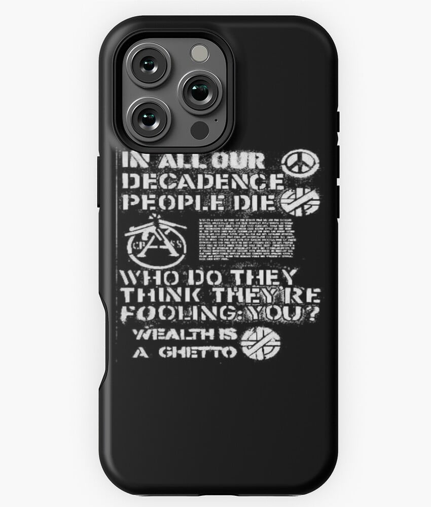 Crass Punk Rock Band Logo Phone Case for iPhone 16 15 14 13 12 11 Pro ...