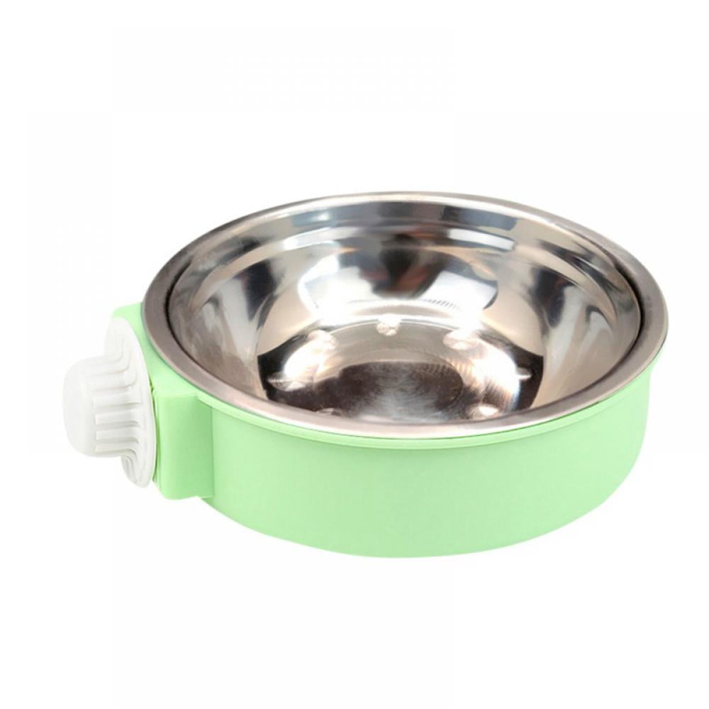 Crate Dog Bowl,Stainless Steel Removable Hanging Food Water Bowl Cage ...
