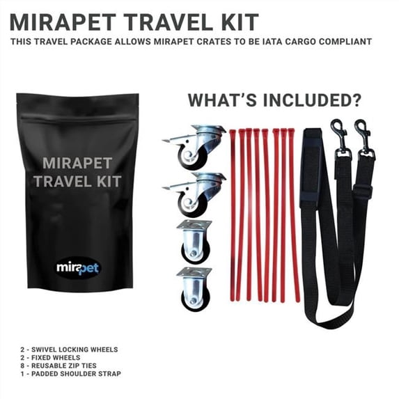 Mirapet 10161 Crate Travel Kit for Medium & Large Crate - Walmart.com