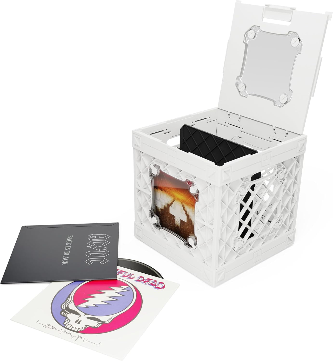 CrateVinyl - Vinyl Record Storage Crate Modular Storage Cube for Albums ...