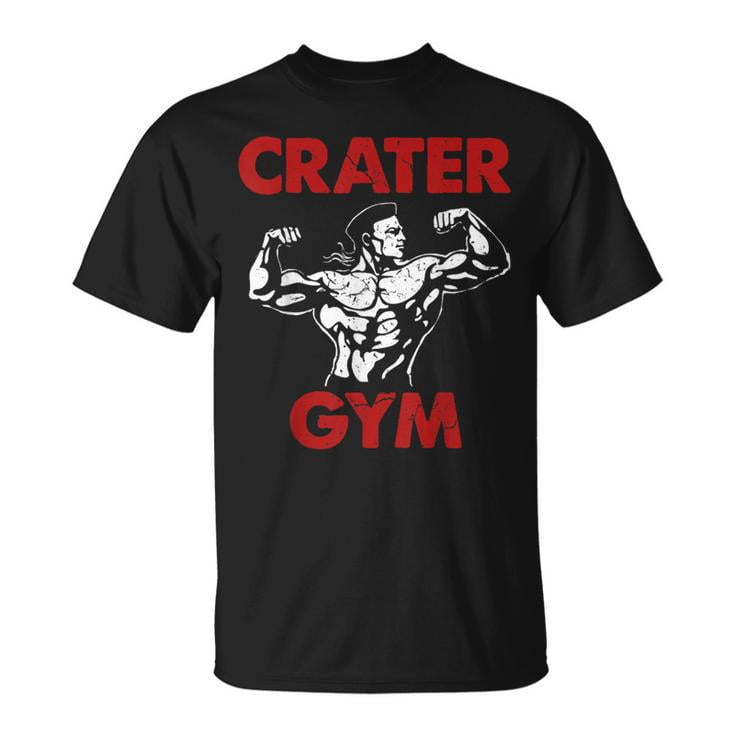 Crater Gym T-Shirt, Bold Athletic Graphic Tee for Fitness Enthusiasts ...