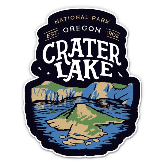 Crater Lake National Park - 12" Vinyl Sticker Waterproof Decal ...