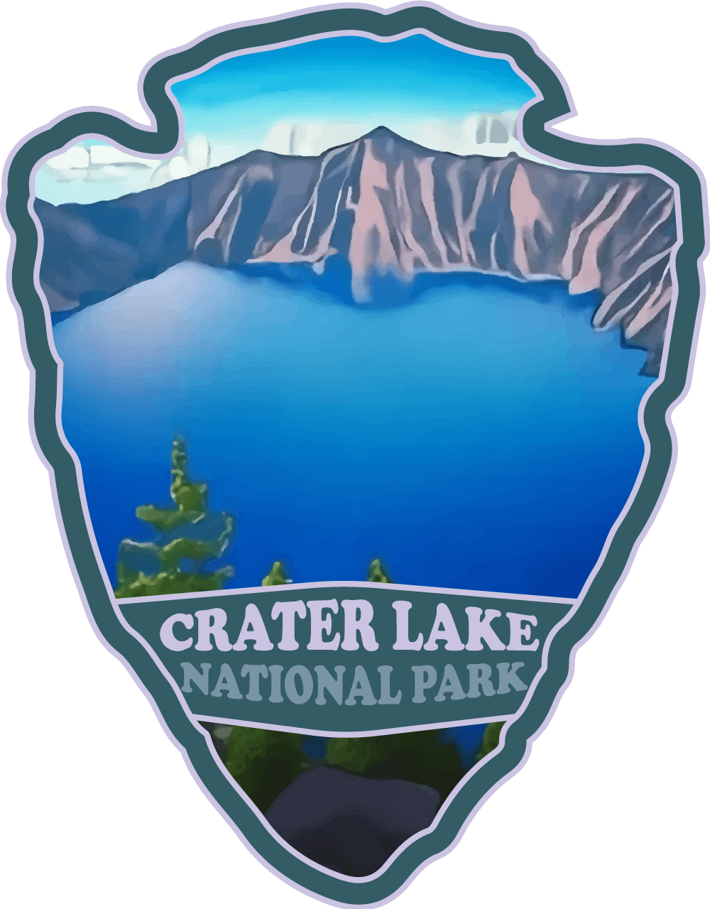 Crater Lake National Park Decal Sticker 6 inches - US National Parks ...