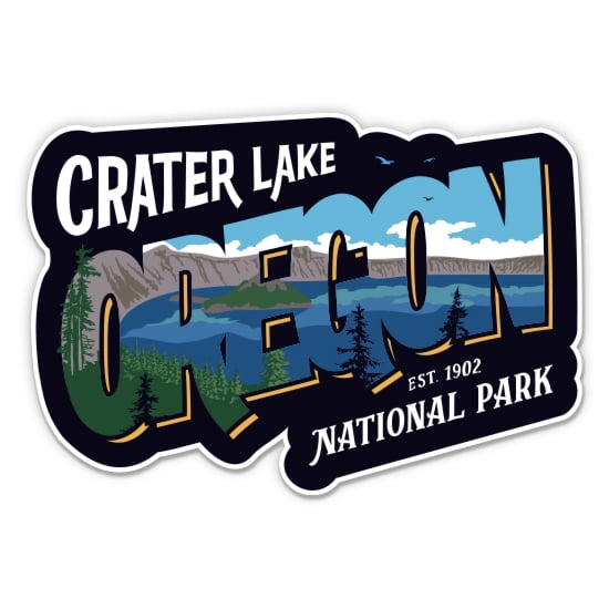 Crater Lake National Park Oregon - 12" Vinyl Sticker Waterproof Decal ...