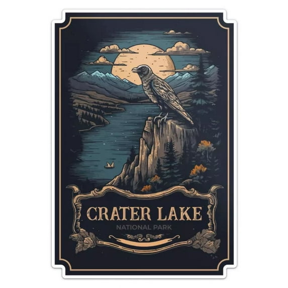 Crater Lake National Park Sticker Phone Decal Water Bottle Stickers Car ...
