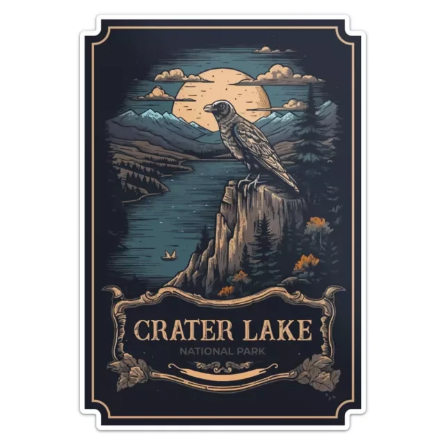 Crater Lake National Park Sticker Phone Decal Water Bottle Stickers Car Decals, Laptop Sticker ...