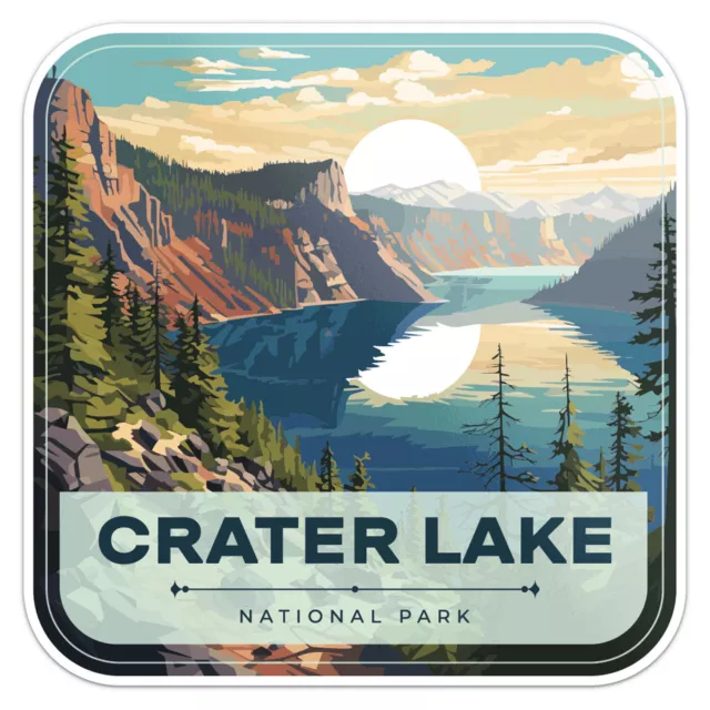 Crater Lake National Park Usa Decal Sticker Phone Decal Water Bottle ...