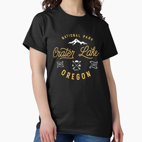 Crater Lake National Park Vintage Retro Outdoor Shirt, Trendy ...